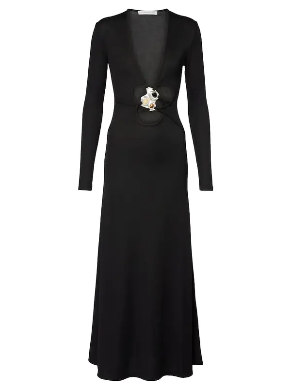 Christopher Esber Trio Stone Maxi Dress - Black