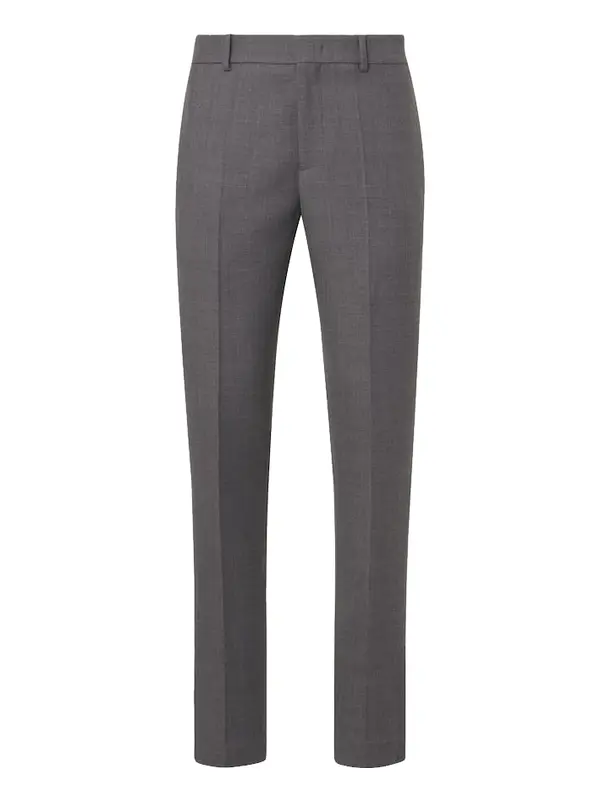 JIL SANDER Virgin Wool Tapered Trousers - Grey