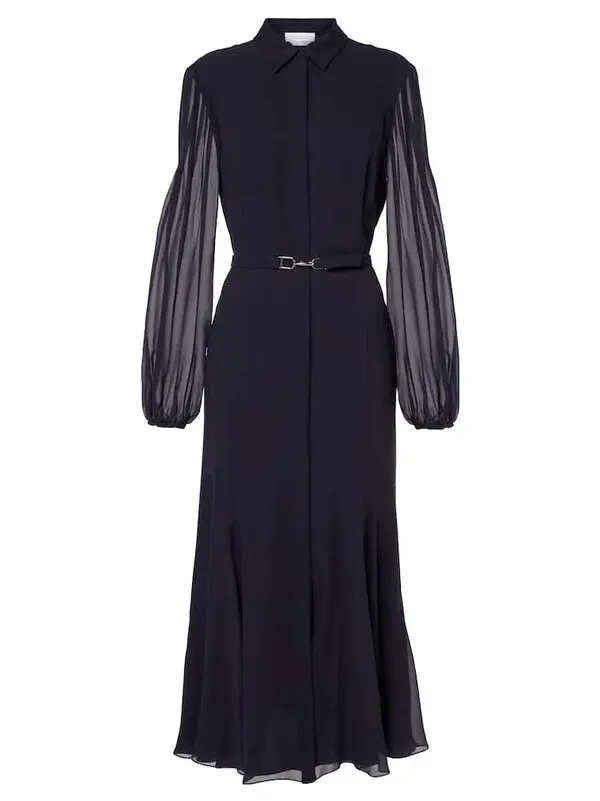 Gabriela Hearst Holt Silk Midi Dress - Blue