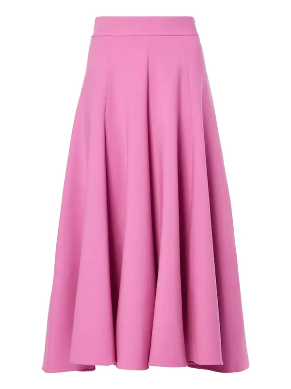 Oscar De La Renta High-rise Midi Skirt - Pink