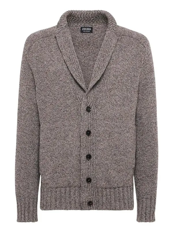 Zegna Cashmere Cardigan - Brown