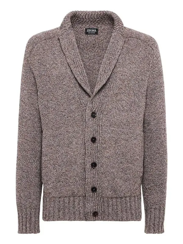 Zegna Cashmere Cardigan - Brown