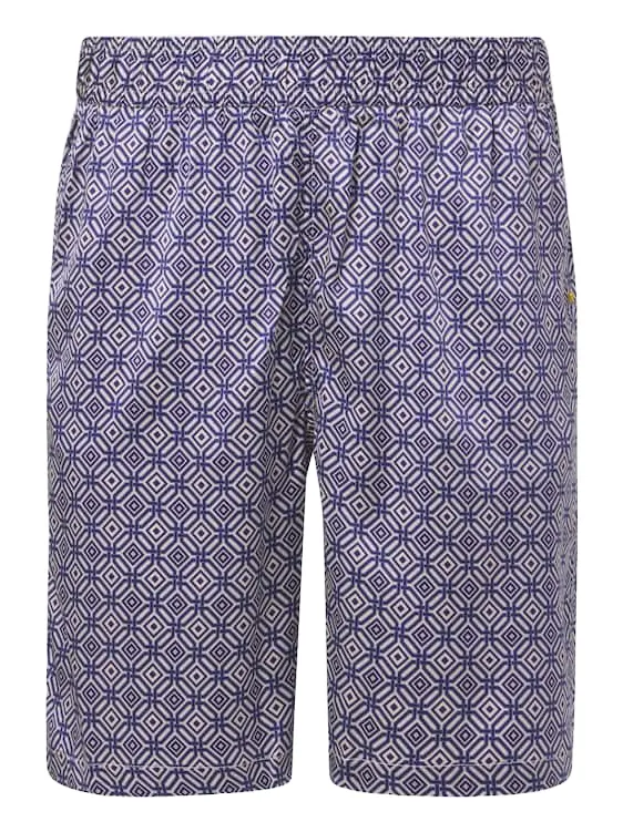 Frescobol Carioca Palma Silk-blend Bermuda Shorts - Blue