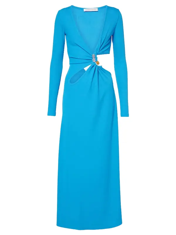Christopher Esber Cavern Stone Maxi Dress - Blue