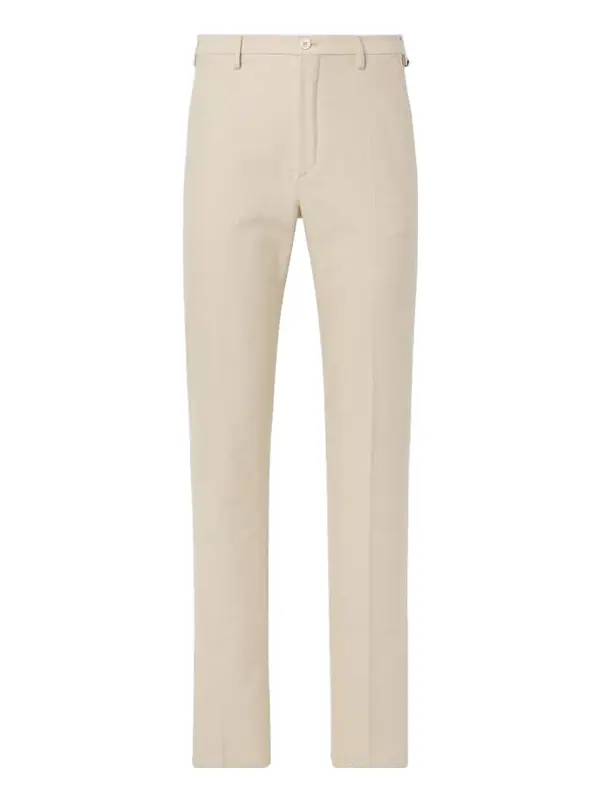 SLOWEAR Cotton Straight Trousers - Beige