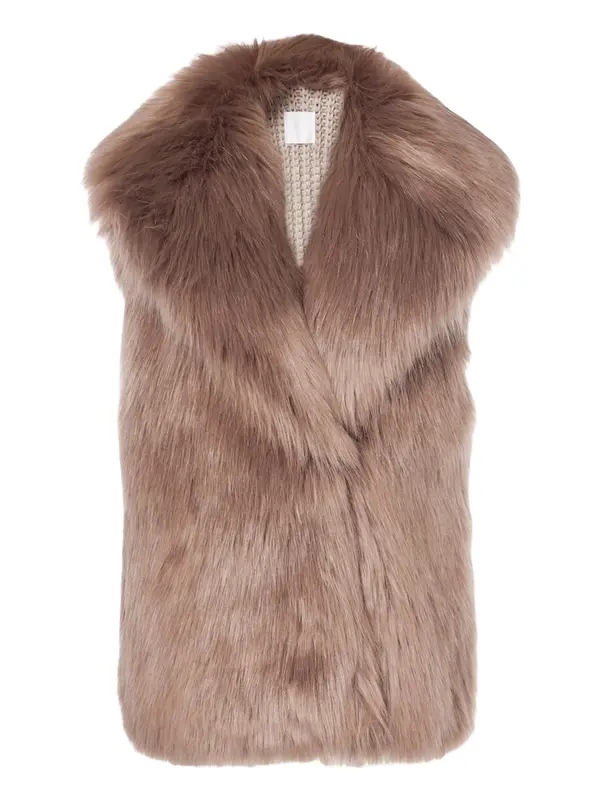 Givenchy Faux Fur Vest - Brown
