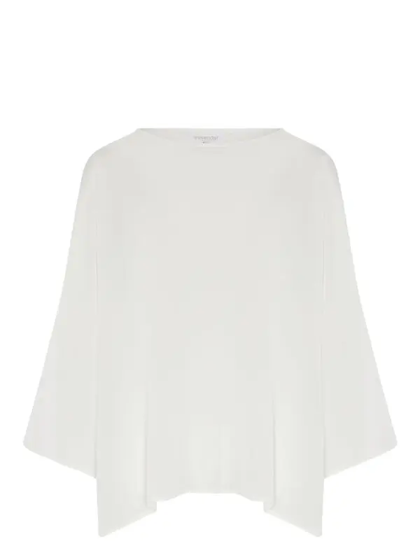 Eskandar Boat Neck Mid-length Top - White