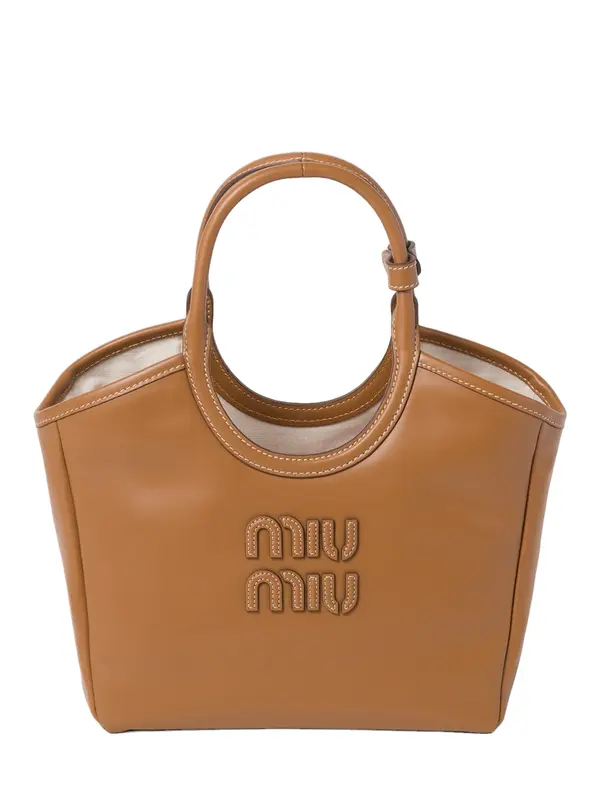 Miu Miu Ivy Leather Bag - Cognac