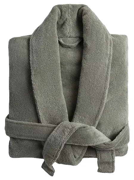 PARACHUTE Classic Turkish Cotton Robe In Grey - Stone