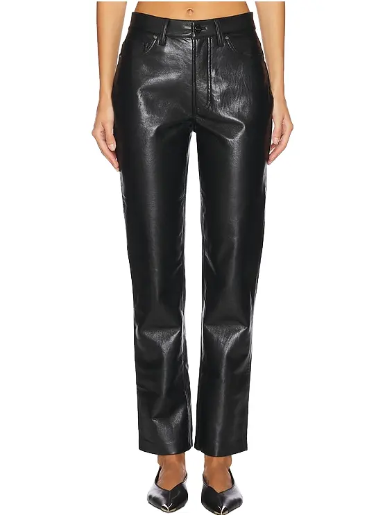 ANINE BING Bruno Pant - Black Recycled Leather