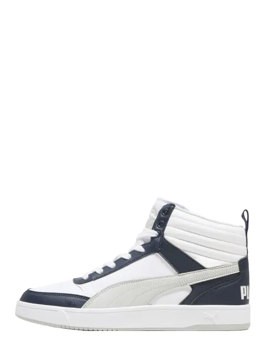 PUMA Dribble Mid High-top Sneakers - White-ash Gray- Navy