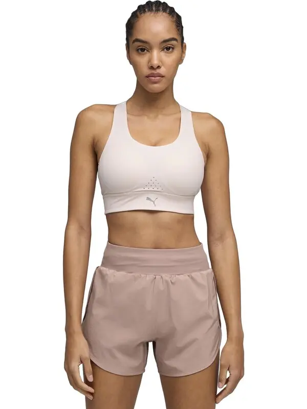 PUMA Pwrbreathe Run Moisture Wicking, High Impact Sports Bra - Pink