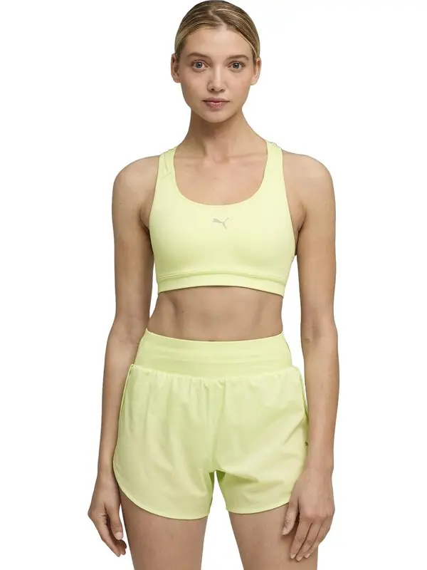 PUMA 4keeps Run Moisture Wicking, Mid Impact Sports Bra - Green