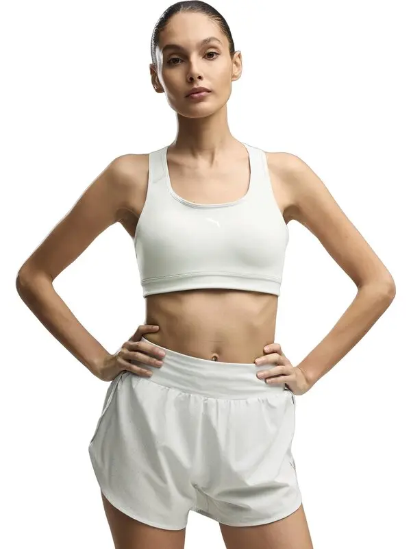 PUMA 4keeps Run Moisture Wicking, Mid Impact Sports Bra - Green