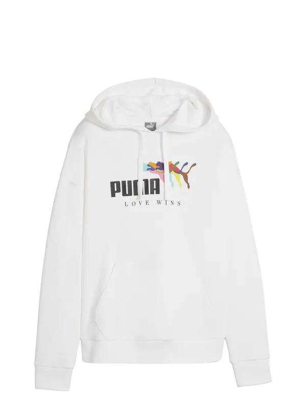 PUMA Ess+ Love Wins Hoodie - White