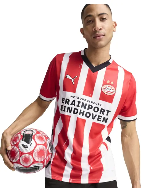 PUMA Psv Eindhoven 24/25 Replica Home Soccer Jersey - For All Time Red- White