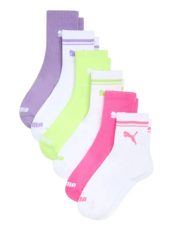 PUMA Half-terry Low Crew Socks 6 Pairs - White