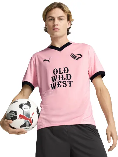 PUMA Palermo F.c. 24/25 Home Replica Soccer Jersey - Team Light Pink- Black
