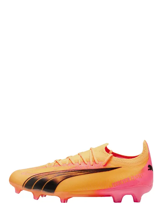 PUMA Ultra Ultimate Soccer Cleats - Sun Stream- Black-sunset Glow