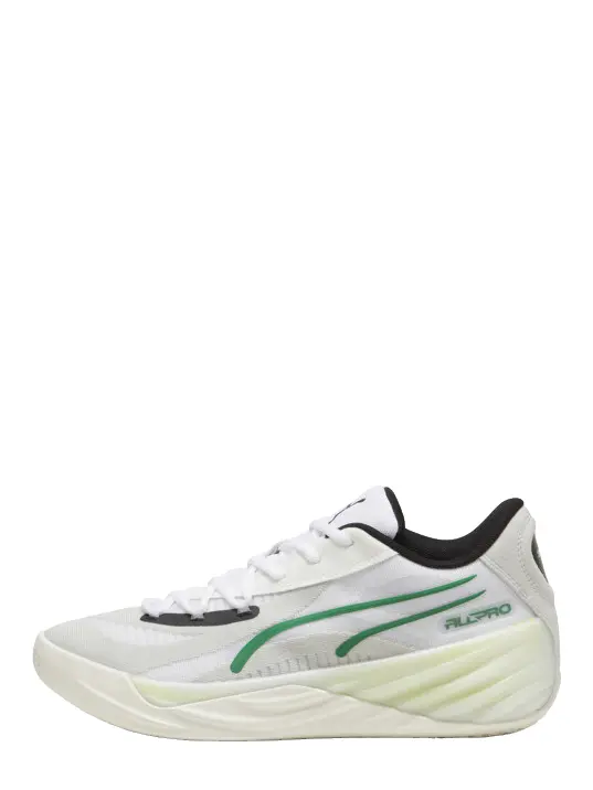 PUMA All-pro Nitro™ Basketball Shoe - Warm White-glacial Gray-archive Green