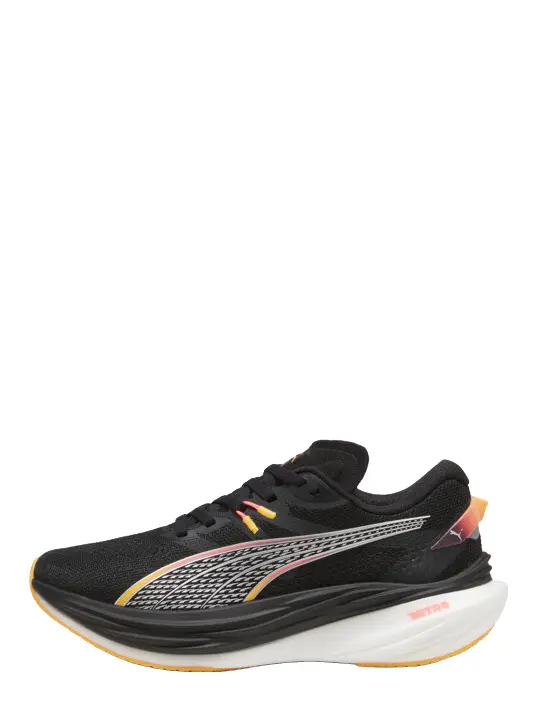 PUMA Deviate Nitroâ¢ 3 Wide Running Shoes - Black-sunset Glow-sun Stream