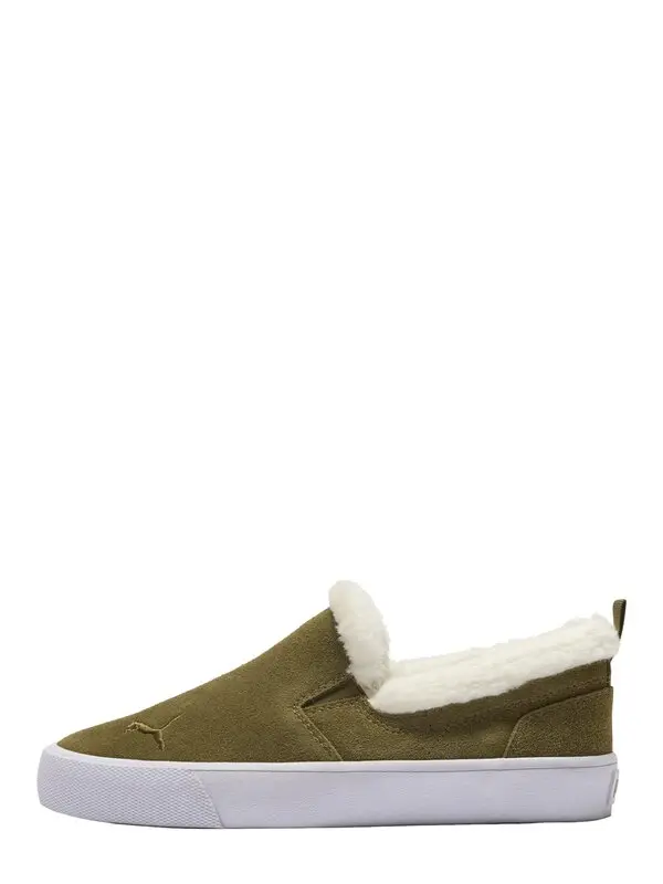 PUMA Bari Comfort Shearling Slip-on Sneakers - Green