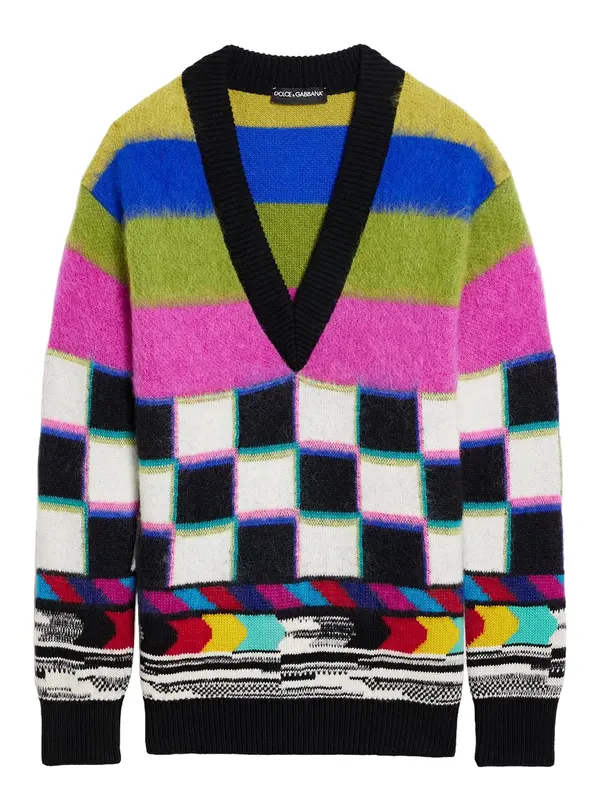 Dolce & Gabbana Jacquard-knit Sweater - Multicolor