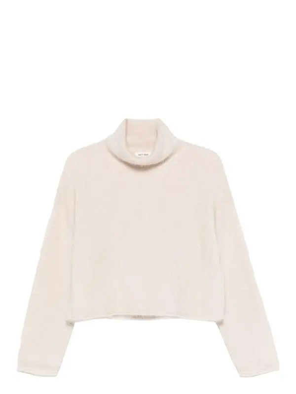 Soft Goat Cashmere Turtleneck Jumper - Beige