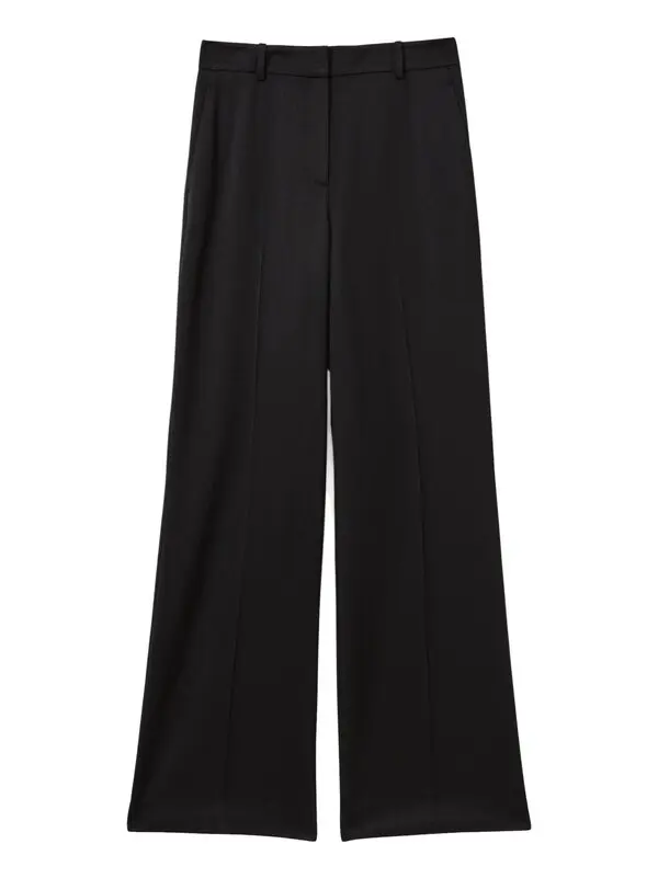 REISS Millie Wide Leg Trousers - Black