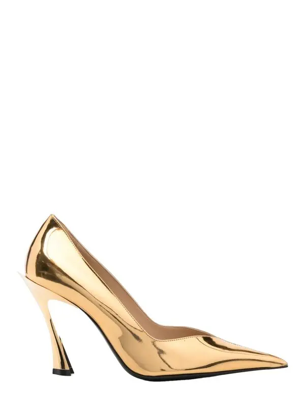 MUGLER 95mm Fang Pumps - Gold