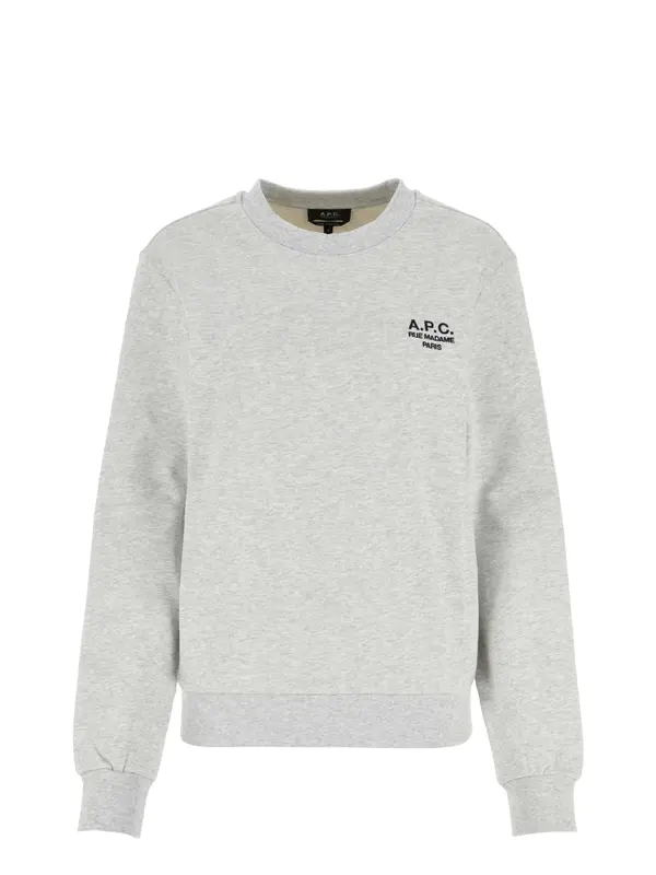 A.p.c. Mélange-effect Cotton Sweatshirt - Grey