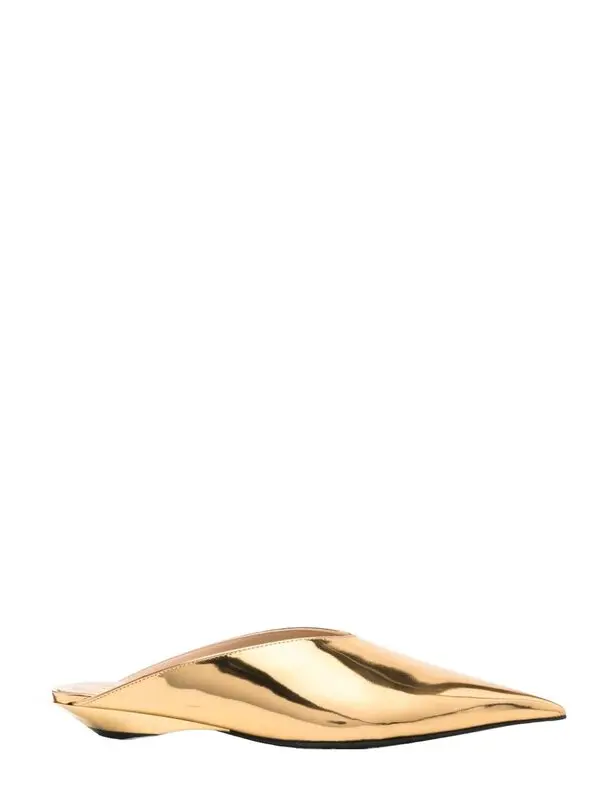 MUGLER 40mm Fang Mules - Gold