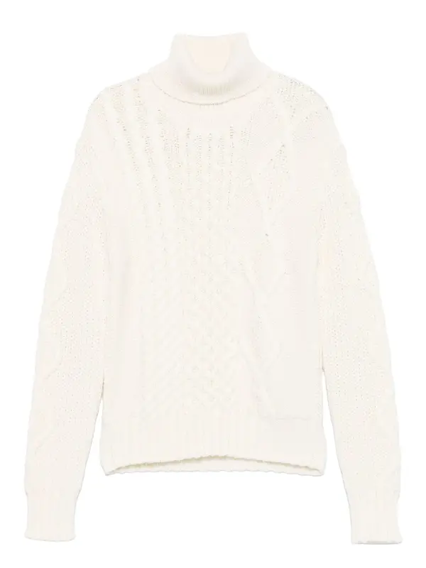 Moncler Wool Turtleneck Sweater - White