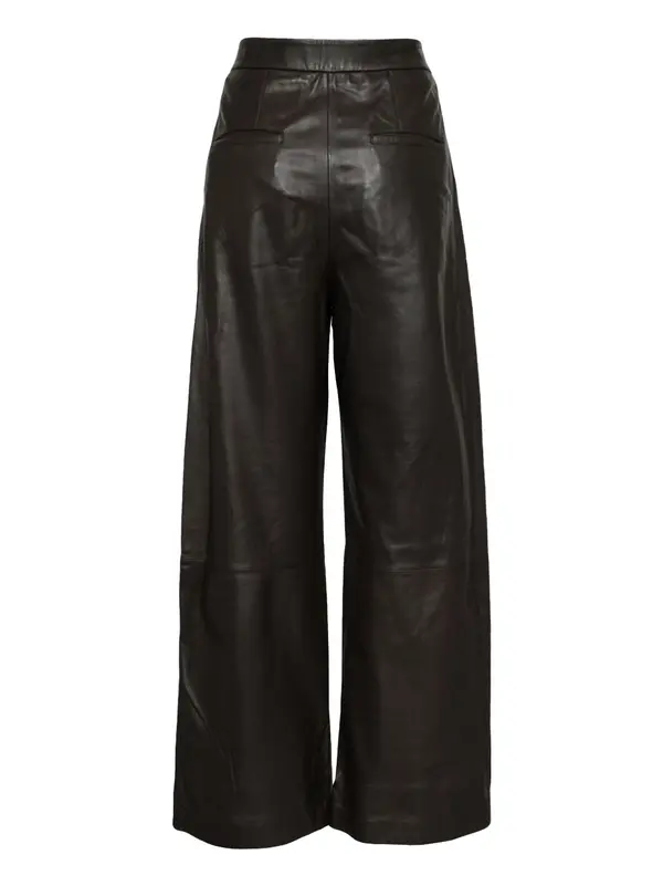 YVES SALOMON Wide-leg Trousers - Brown