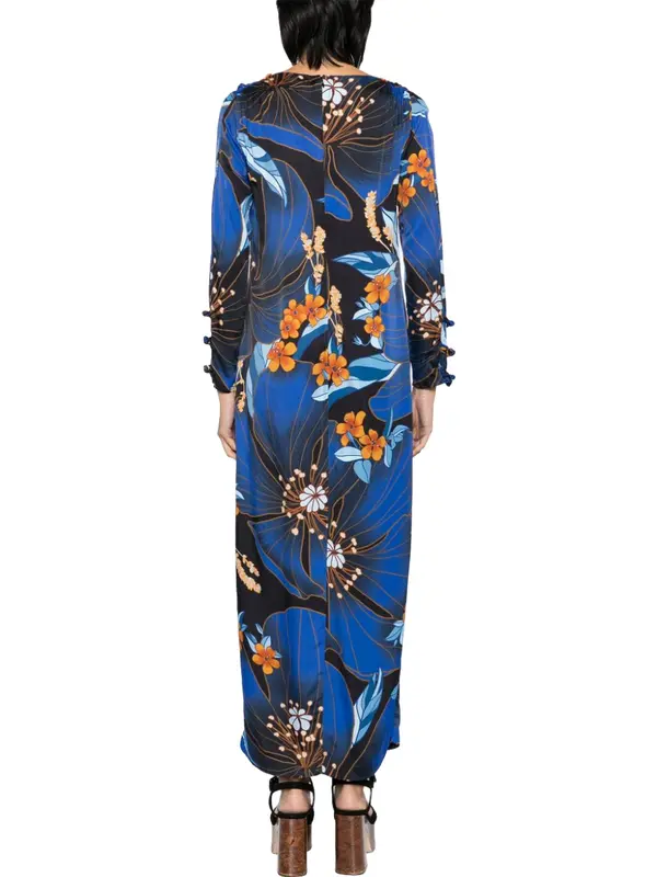 Farm Rio Pietra Midi Dress - Blue