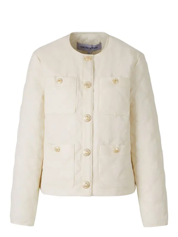Veronica Beard Shalia Quilted Jacket - White