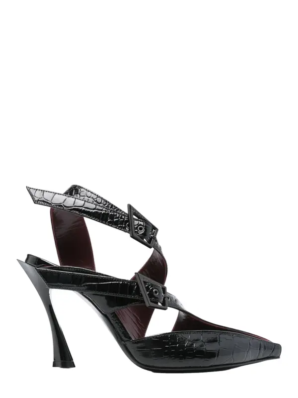 MUGLER 95mm Fang Sandals - Black