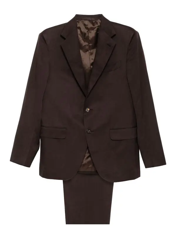 Caruso Single-breasted Suit - Brown