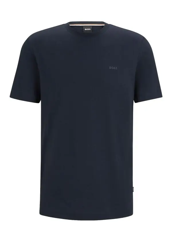 BOSS Logo-print Cotton T-shirt - Blue