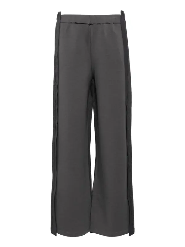 JNBY Contrasting-fabric Panel Trousers - Grey