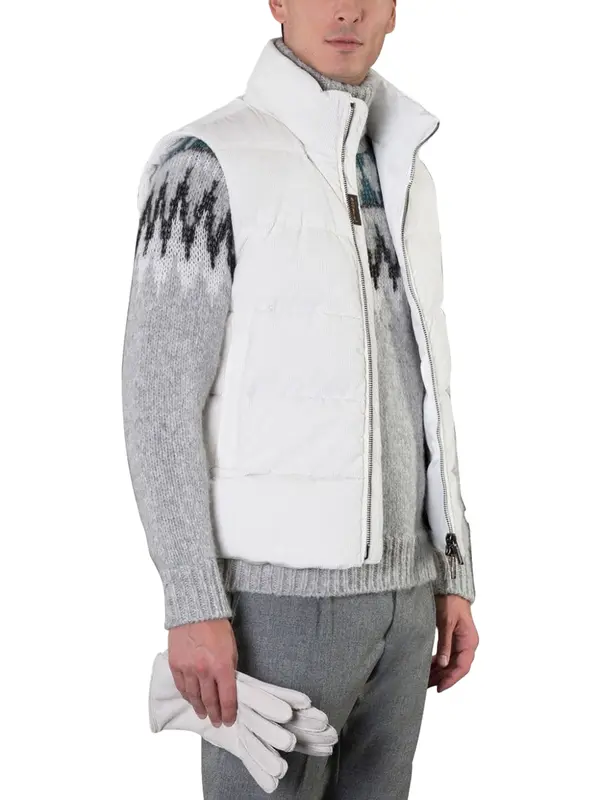 MOORER Vanio Gilet - White