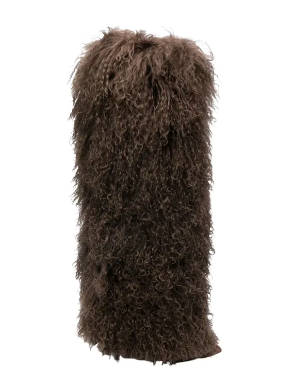 Paris Texas 105mm Furry Boots - Brown