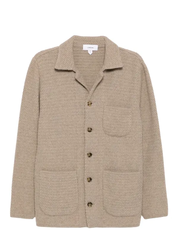 LARDINI Knitted Eco-friendly Cashmere Jacket - Neutrals