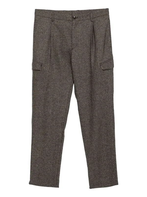 Tagliatore Tapered Wool-blend Trousers - Brown