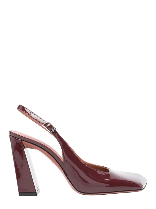 Amina Muaddi 95mm Charlotte Slingback Pumps - Red