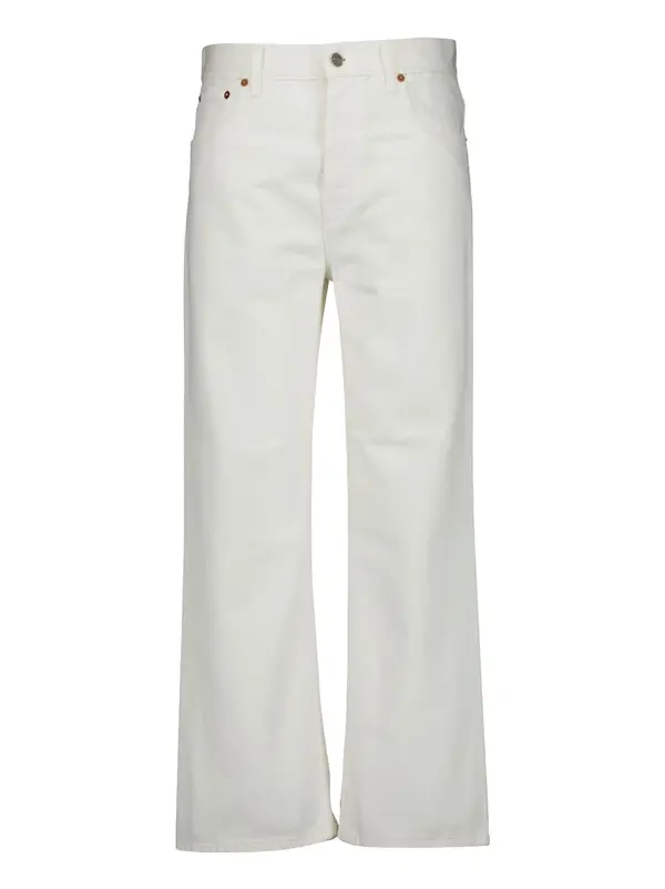 Gucci Logo-patch Straight Jeans - White