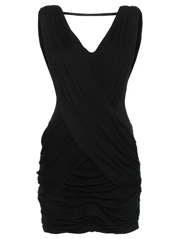 MITILIANE COUTURE Crossbody Mini Dress - Black