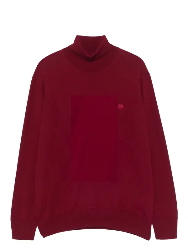 Etro Pegaso-embroidered Wool Sweater - Red