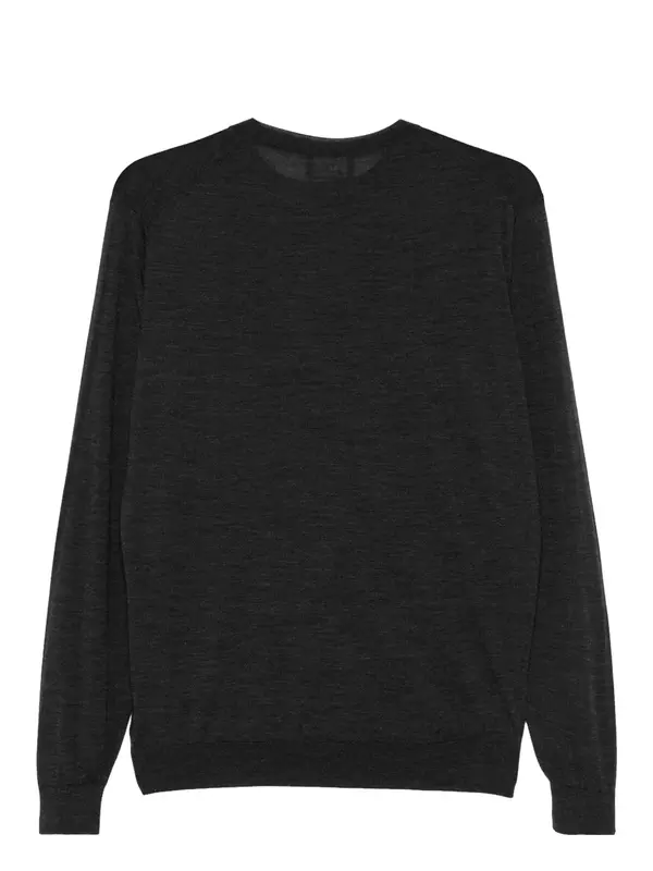 DELL'OGLIO Fine-knit Merino Wool Sweater - Grey
