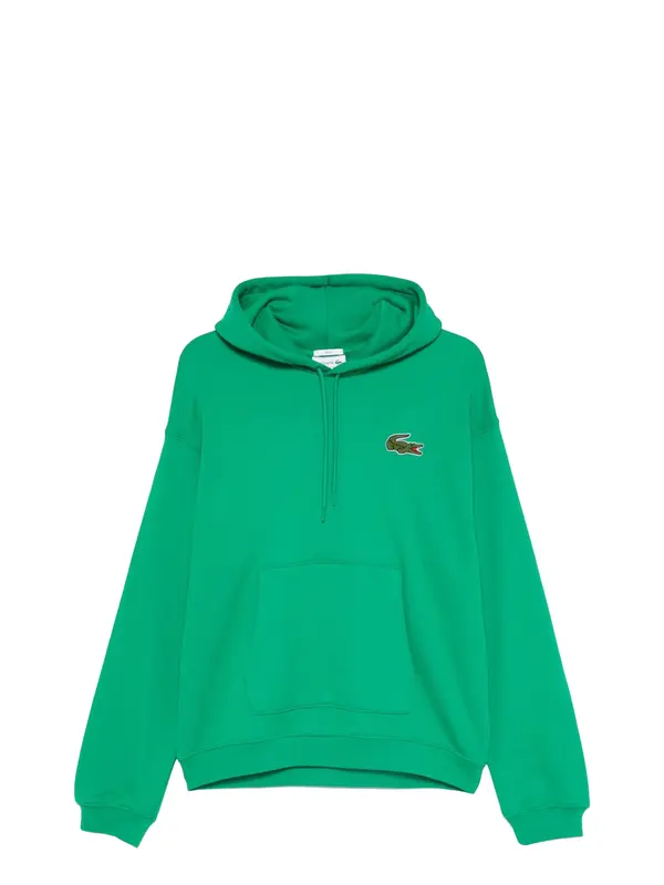 Lacoste Crocodile-patch Hoodie - Green